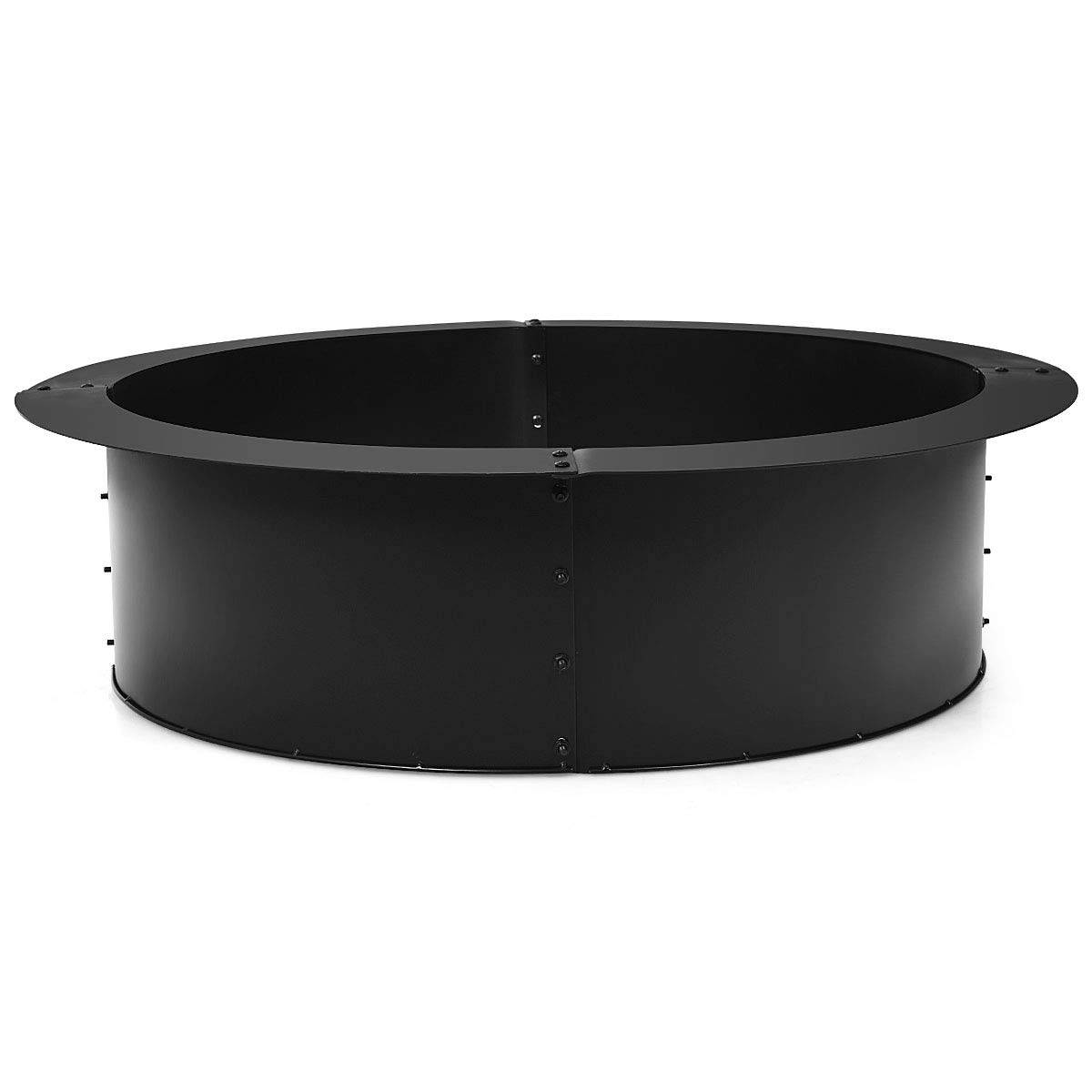 Giantex Fire Ring Heavy Duty Thick Solid Steel Fire Pit Liner 36-Inch Outer/30-Inch Inner Diameter, DIY Fire Pit Rim Above or In-Ground for Outdoor, Patio, Backyard