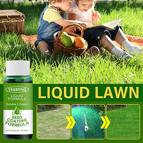 Hippie Green Grass Spray, Liquid Seeding Grass Lawn Green Spray, Cowboy Green Grass Seed Spray, Green Grass & Pest Control Lawn Spray (A)