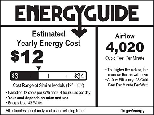 Craftmade NOL52FBSB4 Nola Dual Mount 52" Ceiling Fan with LED Light and Remote, 4 Blades, Flat Black & Satin Brass