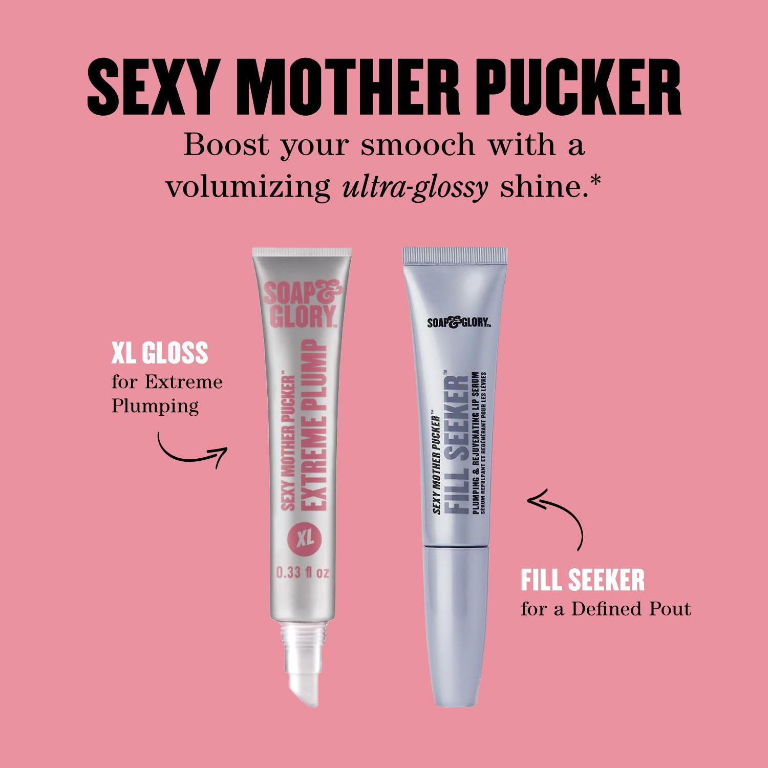 Soap & Glory SMP Fill Seeker Lip Plumper Gloss - Plumping Lip Gloss for Smooth & Moisturized Lips - Rejuvenating Lip Serum with Long-Lasting Hydration (0.5 fl oz)