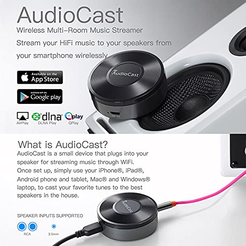 M5 AudioCast HiFi Music Receiver Airplay DLNA i OS & Android Airmusic 2.4G WiFi Audio Speaker Wireless Sound Streamer Multi Room Supported