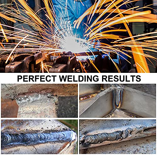 ETOSHA MIG Welder 160A Portable Welding Machine, Flux Core Wire Gasless Automatic Wire Feeding Welders, 110V AC Wire Feed Welder with Welding Gun, Grounding Clamp, Input Power Adapter Cable and Brush