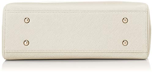 Patrick Cox PXLHKCH2 Tote Bag, Shoulder Bag, Shape, Saffiano Embossed Leather, A4 Just Size, Lightweight, 2-Way, Long Shoulder, White
