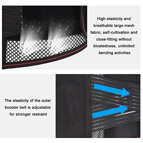 DAPERCI Self-Heating Back Support Belt with 3 Removable Pads Lower Back Brace for Injury Prevention and Pain Relief Sciatica Spinal Stenosis Scoliosis Or Herniated Disc