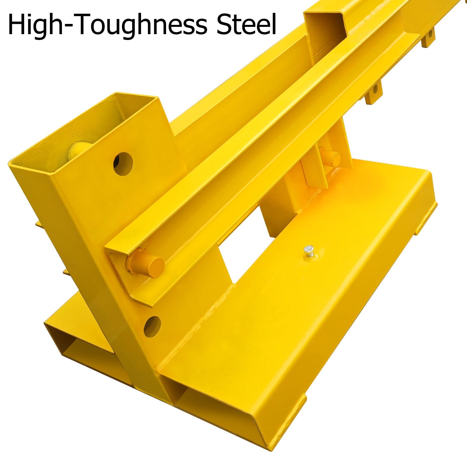 GarveeTech Forklift Jib Boom Crane, Adjustable Telescopic Forklift Hoist with Two 3 Tons Swivel Hooks, 6000 LBS Lift Capacity Forklift Crane for Warehouse or Factories