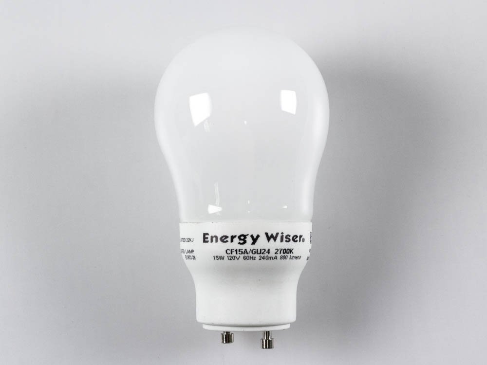 Bulbrite CF15A/GU24 15Watt Twist and Lock Compact Fluorescent A-Shape Bulb