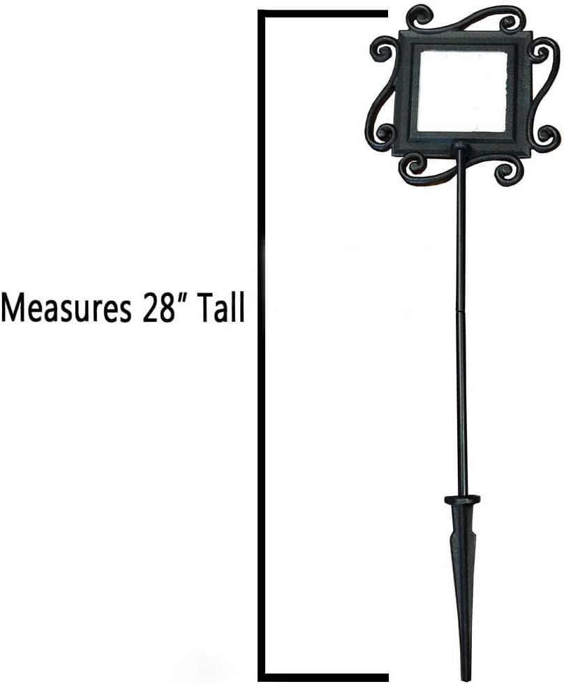 GiftsForYouNow Personalized Paw Prints On Our Hearts Garden Stake 28β by 8.5β, Wrought Iron Stake with Decorated Ceramic Tile, Yard Garden Stake, in Memory of Garden Stake