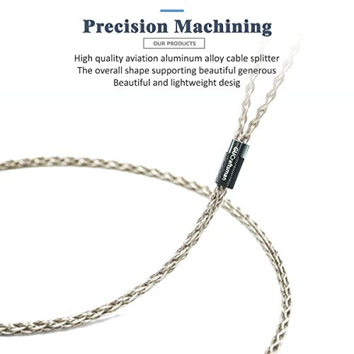 GUCraftsman 6N Single Crystal Silver Upgrade Headphones Cable 4Pin XLR/2.5mm/4.4mm Balanec Headphone Upgrade Cables for AUDEZE LCX-X LCD-XC LCD2 LCD3 LCD4 MEZE Empyrean MEZE Elite (4.4mm Plug)