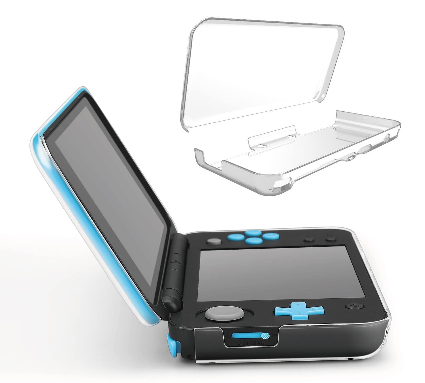 VSEER New 2DS XL Case - Crystal Transparent Hard Shell Protective Case Cover Skin Ultra Clear Anti-Scratch Accessory Compatible with New 2017 2DS XL LL