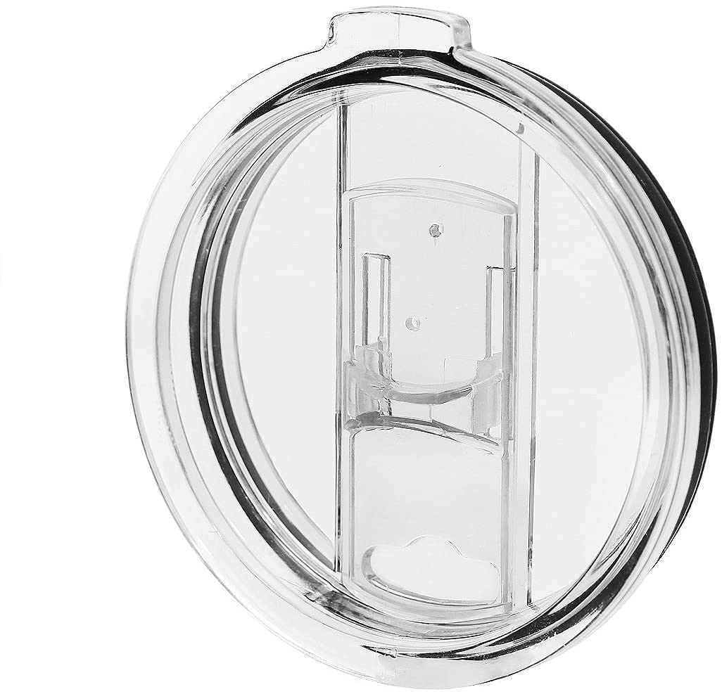 Coaches World Tumbler Lid for 30 Oz Yeti Rambler, Old Style RTIC, Ozark Trails and more Cooler Cup, Sliding, Sealed, Splash Proof, and Straw Friendly (30 oz 1 Pack), Clear