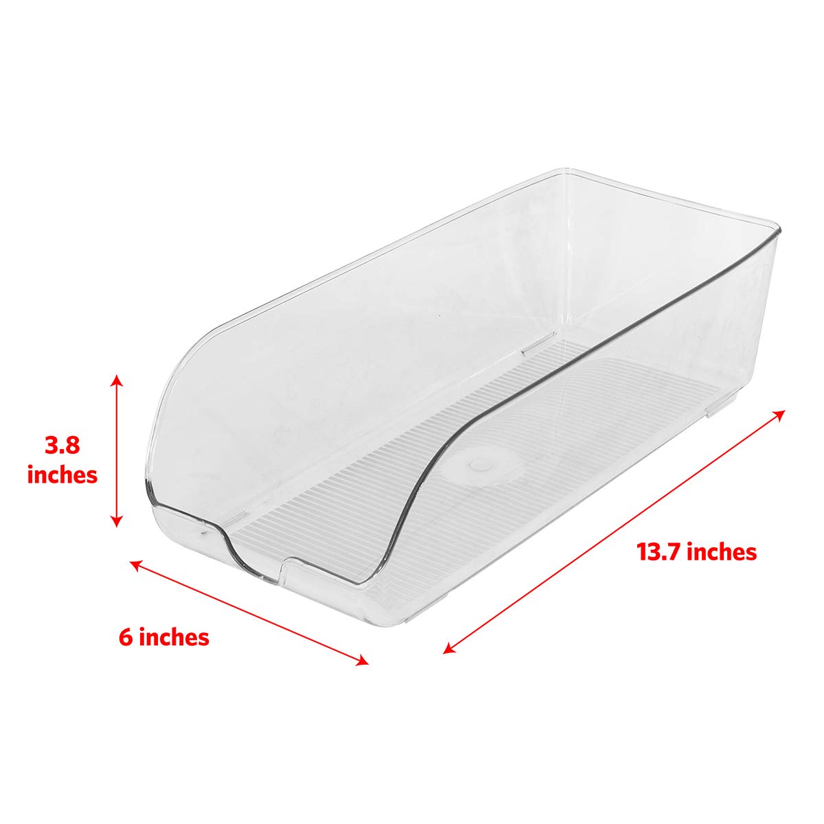 Glad Plastic Refrigerator Organizer Bin β Drink Storage and Beverage Holder for 9 Soda Pop Cans, Clear