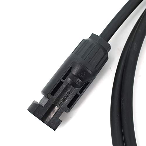 CENTAURUS Extension Cable 5 Feet Black +5 Feet Red 10AWG (6mm²) with Female and Male Connectors for Solar Panel Adapter and Wind Power Parts and Accessories