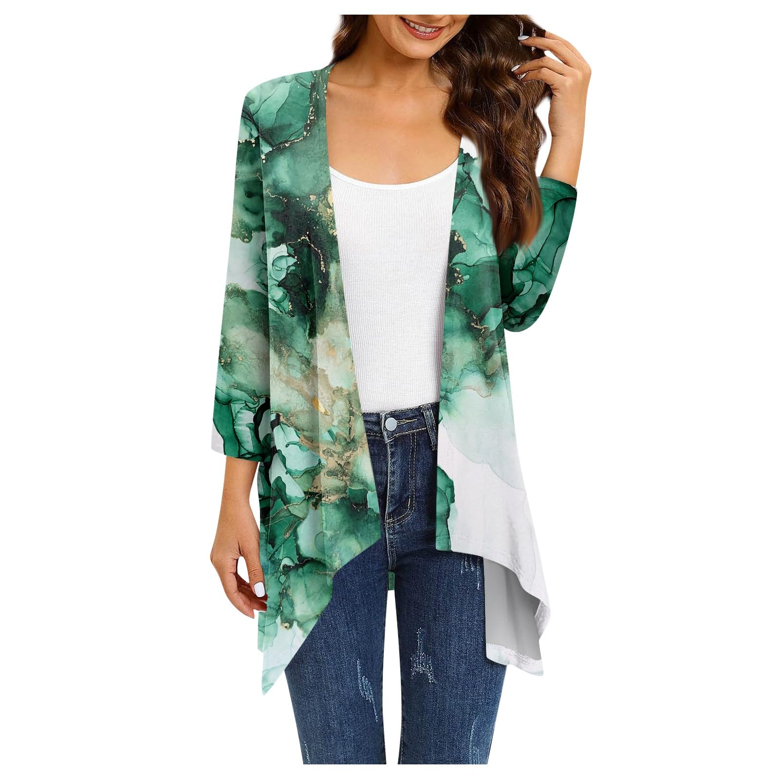Cardigan for Women,Summer Cardigan Cardigans for Women Trendy Light Cardigans for Women Summer Lightweight Cardigan Black Cardigan for Women Lightweight Brown Cardigan Wh(Green,4X-Large)
