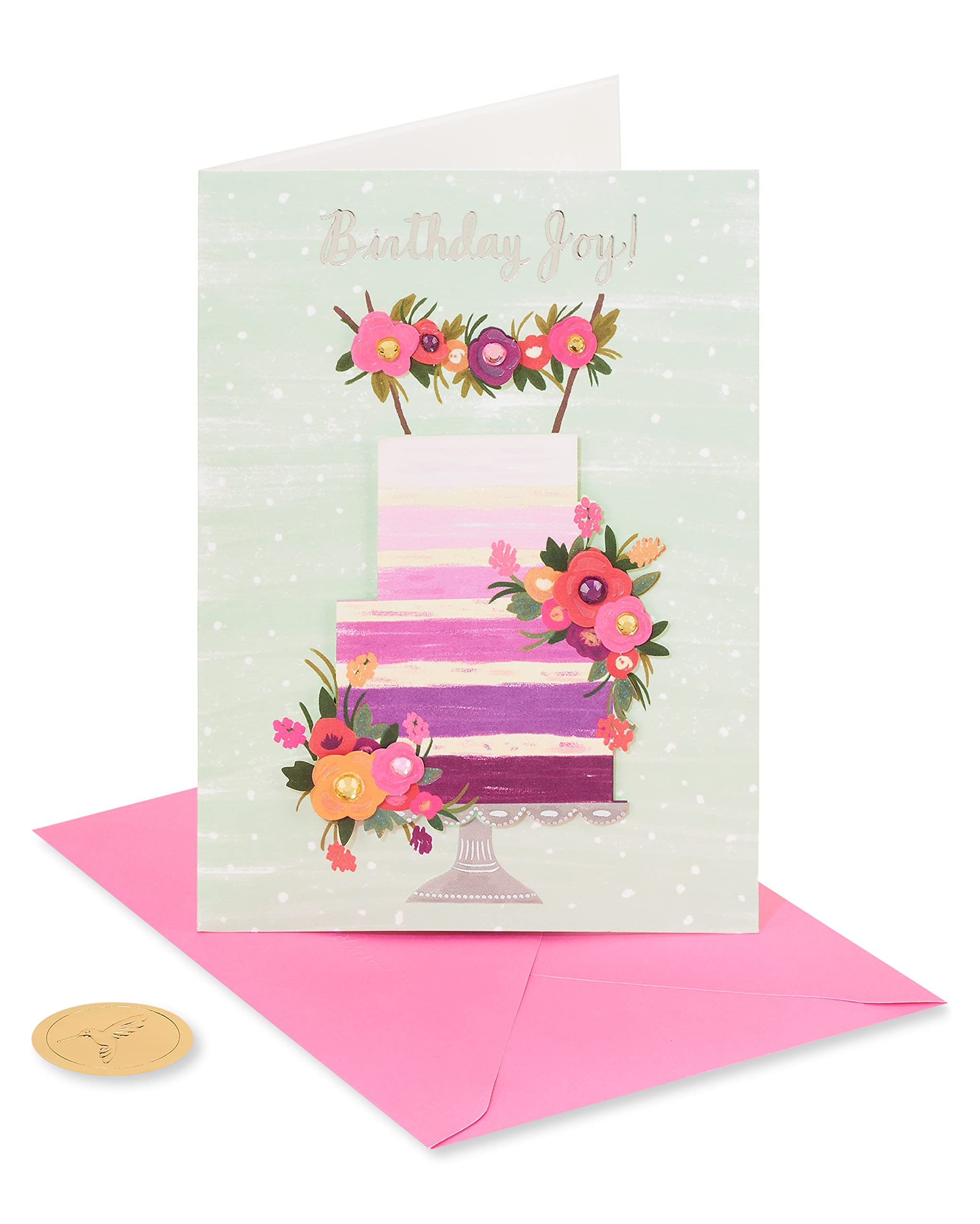 Papyrus Birthday Cards, Ombre Cake and Balloons (2-Count)