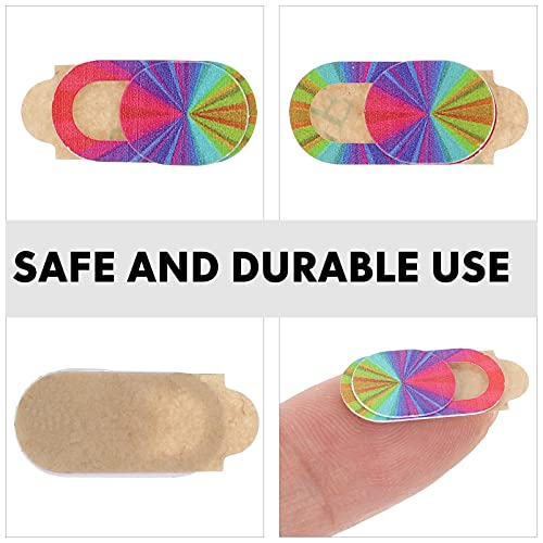 Gatuida Cellphone Camera Cover 3pcs Privacy Cover Laptop Computer s Colorful Privacy Sticker Protective Covers Camera Safety Covers Phone Accessory Tablet Abs Material Plastic Safety Mask
