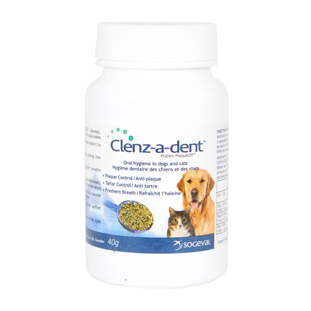 Sogeval CLE06800 Clenz-A-Dent Plaque Off Food Additive, 40 g