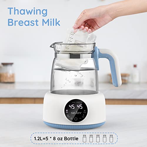 Sejoy Baby Formula Kettle Warm Water Dispenser for Making Formula Bottle Within 20s, Traditional Baby Bottle Warmer Replacement, Accurate Temperature Control, Boil-Dry Protection, 72h Keep Warm, 1.2L
