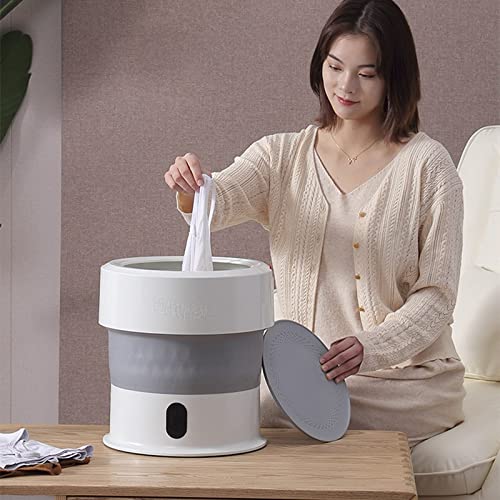 Convenient Folding Washing Machine Household Mini Dryer Panties Clothes Small Socks (Color : Gray)