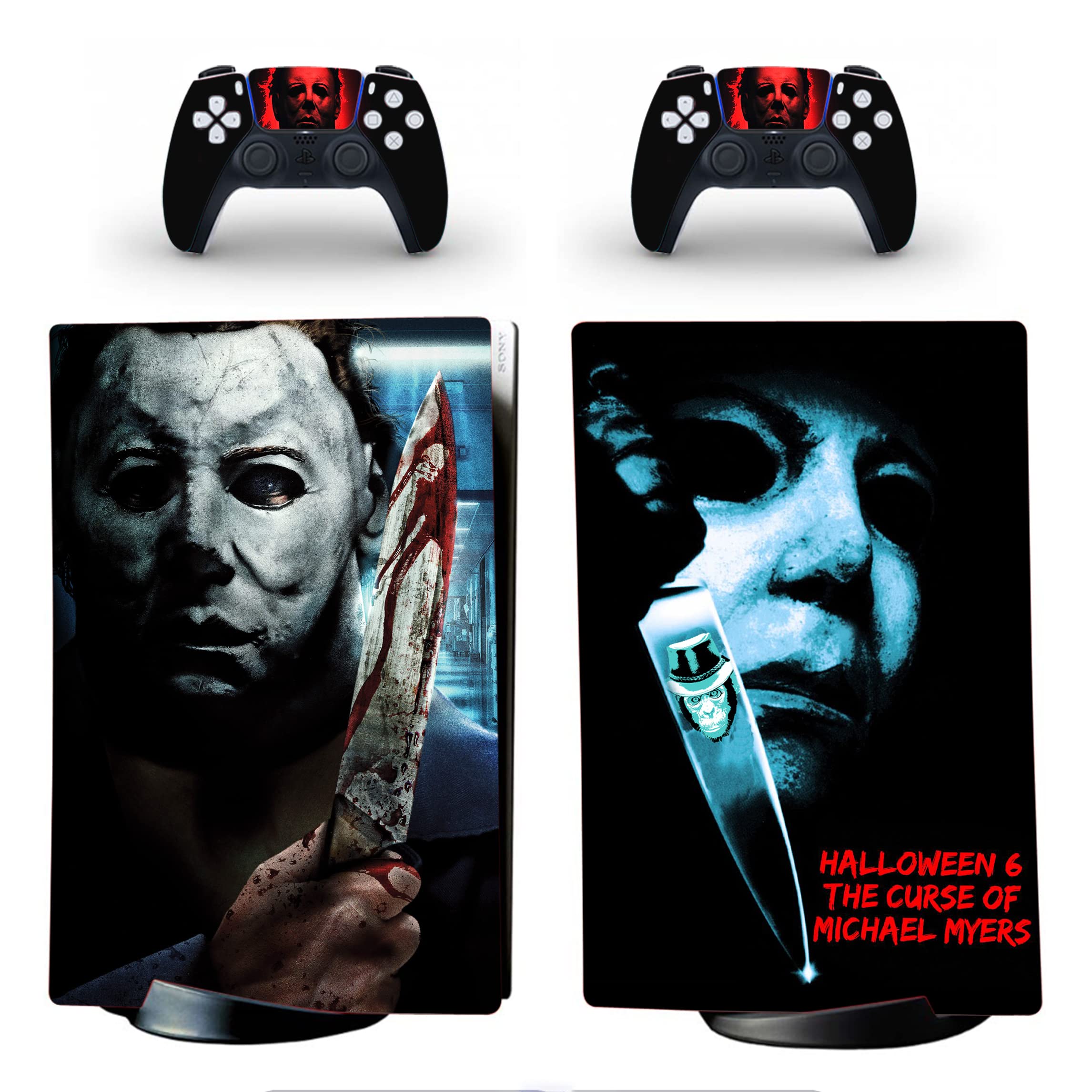 Decal Moments PS5 Digital Edition Console PS5 Controller Skin Vinyl Sticker Decal Playstation 5 Cover Horror