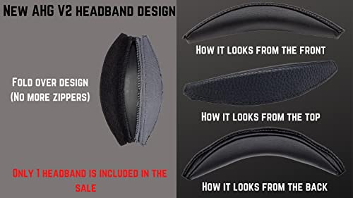 Replacement V2 QC3 Headband pad/On-Ear Headband pad Cushion Compatible with Bose QuietComfort 3 (QC3), Bose On-Ear 2 (OE2), Bose On-Ear (OE) and Bose SoundTrue On-Ear Headphones (Black)