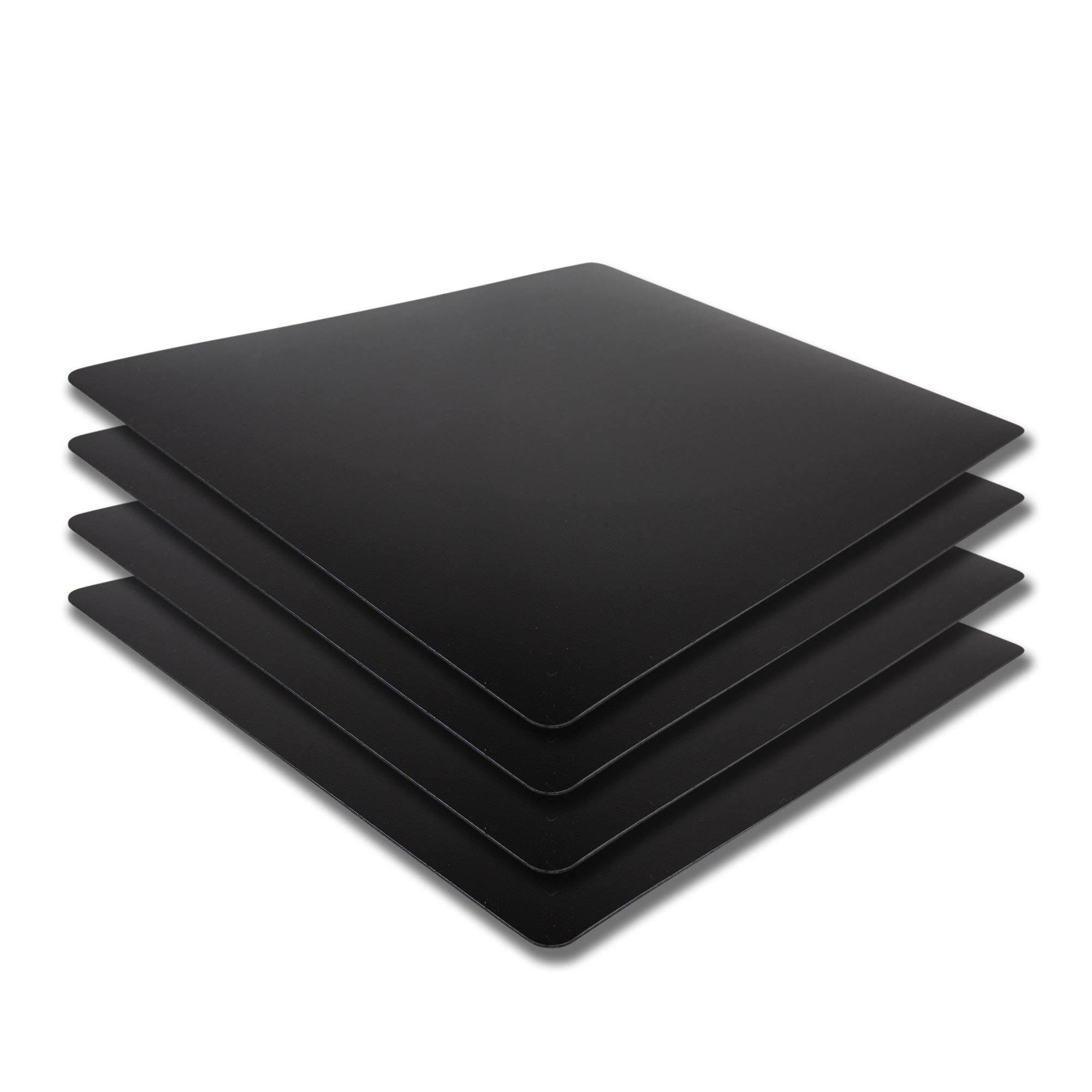 Commercial Grade Black Cutting Board Mat NSF - 15 x 12 Inch, 4 Pack