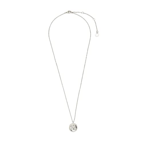 Pura Vida 18" Silver Plated Crystal Wave Coin Necklace - Handmade Statement Necklace with Czech Crystal - Silver Necklace for Women, Long Necklaces for Teen Girls, Boho Jewelry for Women - 3" Extender