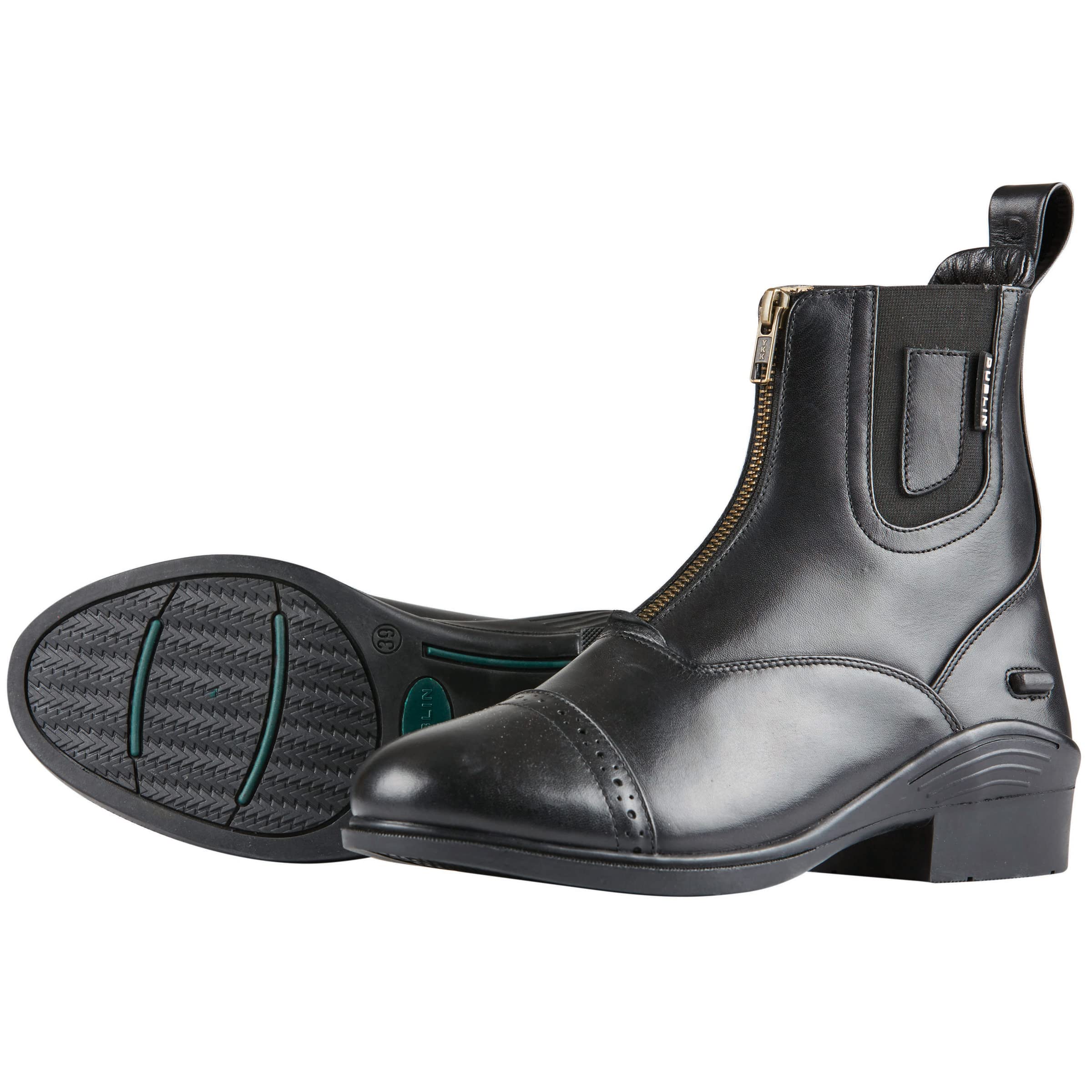 Dublin Evolution Zip Front Paddock Boots, Black, Ladies 8.5