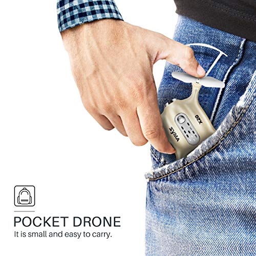 Pocket Drones for Kids with Headless Mode,Altitude Hold,3D Flip,2.4Ghz Nano LED Small RC Quadcopter,Easy to Fly Indoor Helicopter Plane for Beginners