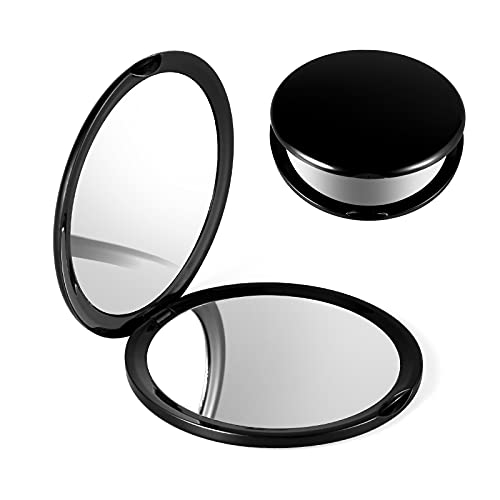 Compact Makeup Mirror,1x/10x Double Sided Magnification-Travel Makeup Mirror Purse Mirror for Makeup/Bathroom/Travel,Tweezing, Blackhead and Comedone Removal