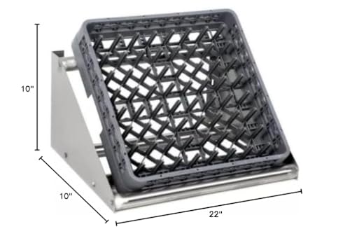 Express KitchQuip Premium Quality Stainless Steel Tubular Rack Wall Mounted Shelf – NSF Certified (22")