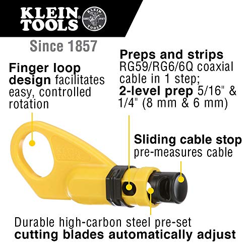 Klein Tools VDV512-101 Explorer 2 Coax Tester Kit, Includes Cable Tester/Wire Tracer/Coax Mapper with Remotes to Test up to 4 Locations & VDV110-061 Radial Cable Stripper, Coaxial Cable Stripper