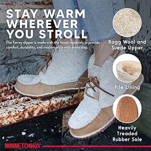 Minnetonka Womens Torrey Slipper, Brown Multi, Size 9