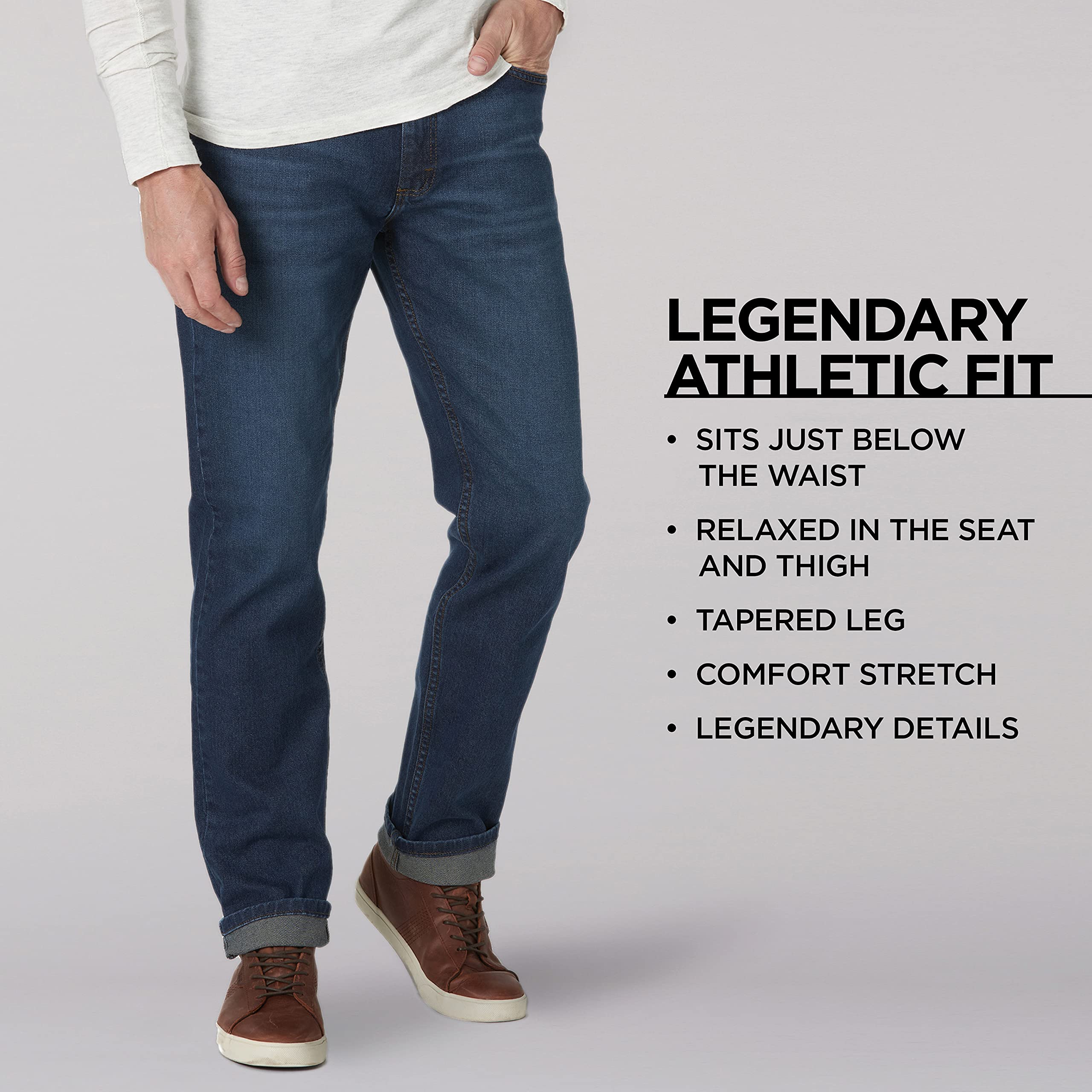 Lee Men's Legendary Athletic Taper Jean Cruise 34W x 32L