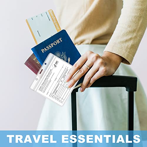 KGX Vaccine Card Holder for Travel Essentials, 4.3×3.5 in Waterproof Card Protector with Sealing Strip, Traveling Accessories, Travel Essentials for Flying, Card Protector (3 Pack)