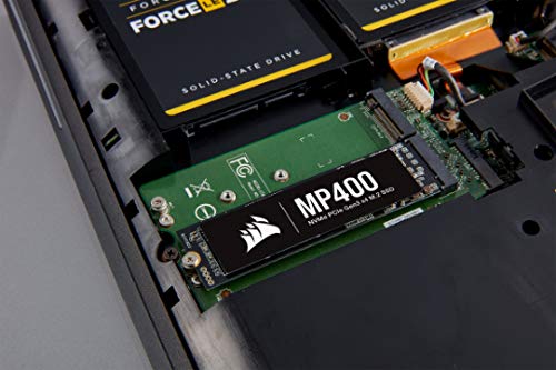 Corsair MP400 8TB M.2 NVMe PCIe x4 Gen3 SSD (Sequential Read Speeds of up to 3,480 MB/s, Write Speeds of up to 3,000 MB/s, High-Density 3D QLC NAND) Black