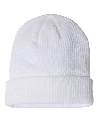 Champion - Mens Ribbed Knit Cuffed Beanie - CS4003 - One Size - Heather Grey