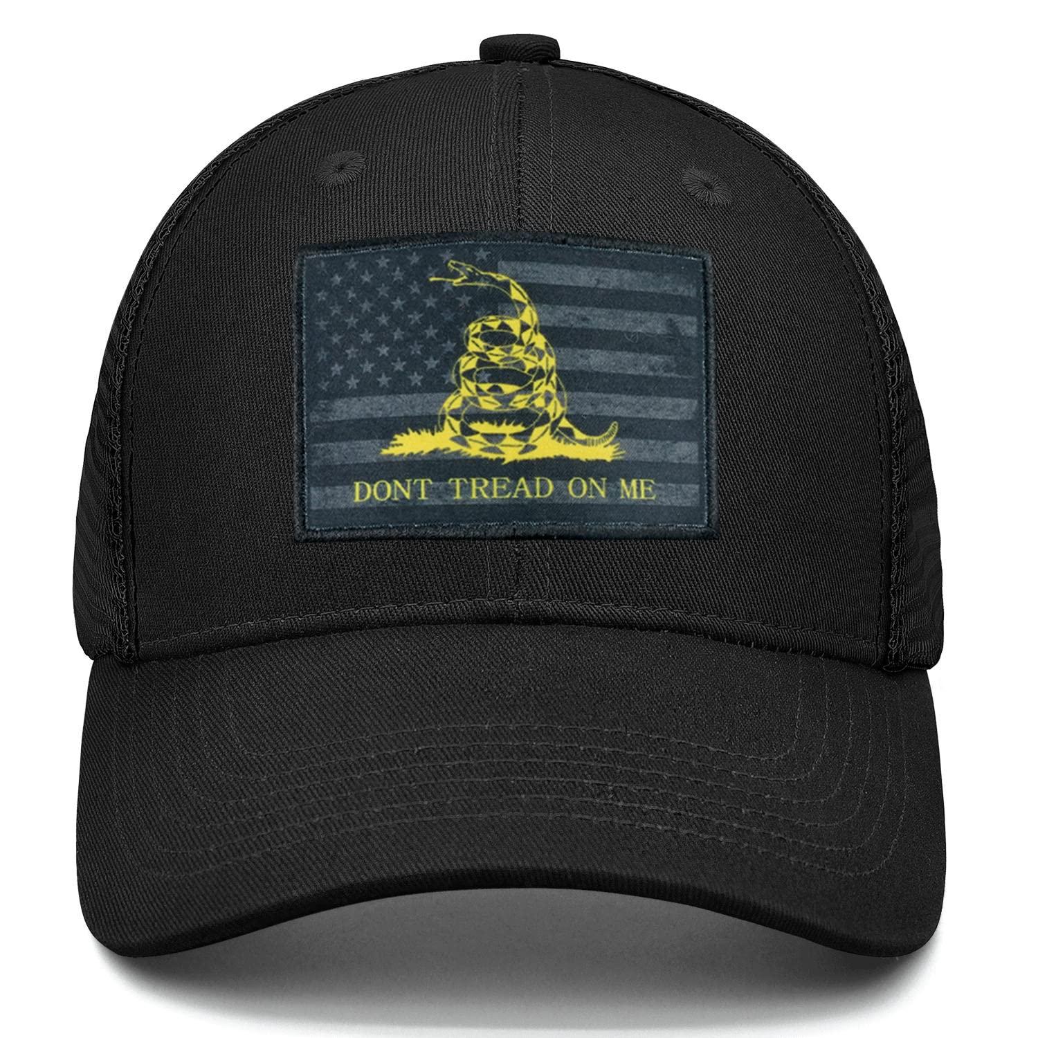Don't Tread on Me Baseball Hat Cap - American Gadsden Snake Flag Trucker Hat for Men