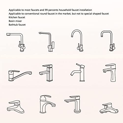 Faucet Extender, Large Angle Rotating Splash Filter Faucet ABS Telescopic Swivel Faucet Tap Extension for Kitchen Wash Basin