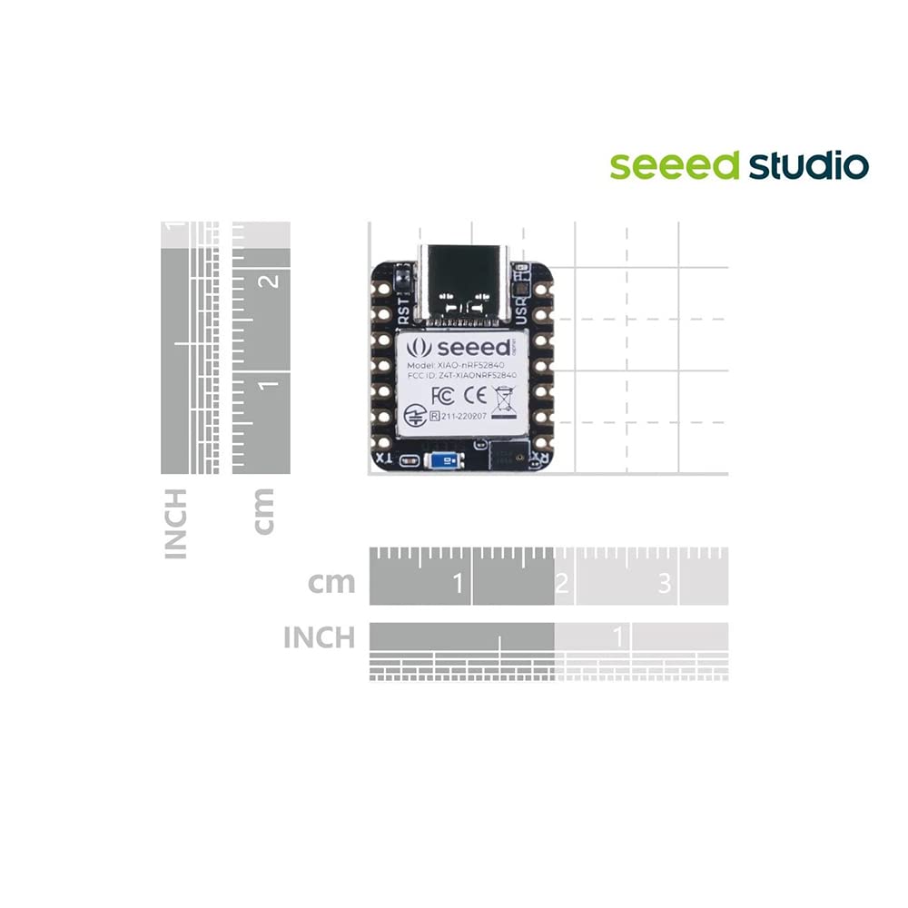 Seeed Studio XIAO nRF52840 Sense - Supports Arduino/CircuitPython - Bluetooth5.0 NFC with Onboard Antenna, MCU with 6-axis IMU Works with Amazon Sidewalk.