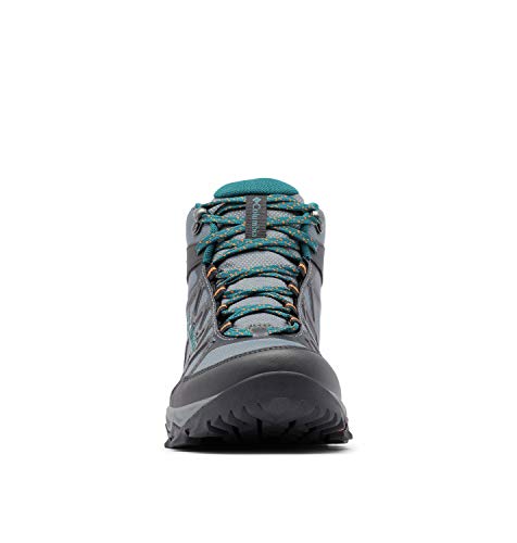 Columbia Women's High Rise Hiking Shoe, Ti Grey Steel Deep Wave, 9
