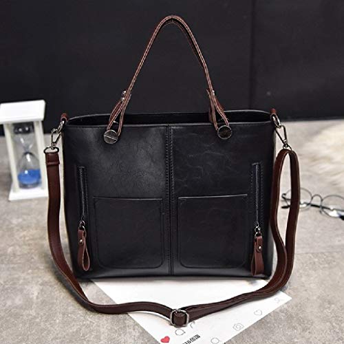 CZDYUF Women's Satchel Handbags Top Handle Purses Shoulder Bags Vegan Leather Tote for Ladies with Long Strap (Color : D)