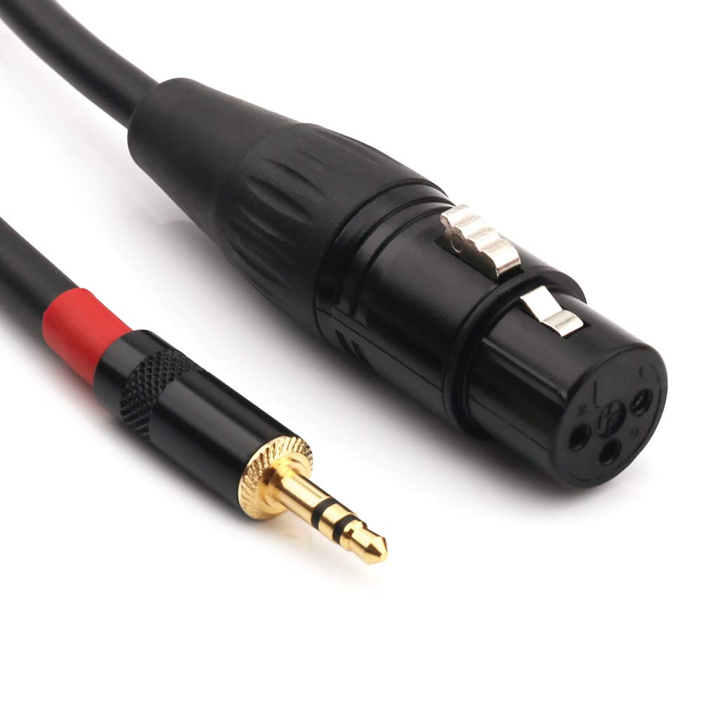 NANYI 3.5mm (1/8 Inch) TRS Stereo Male to XLR Female Interconnect Audio Microphone Cable, Suitable for iPod, Mobile Phone, Active Speakers, Stage, DJ, Studio Audio Console, 1.5M (5FT)