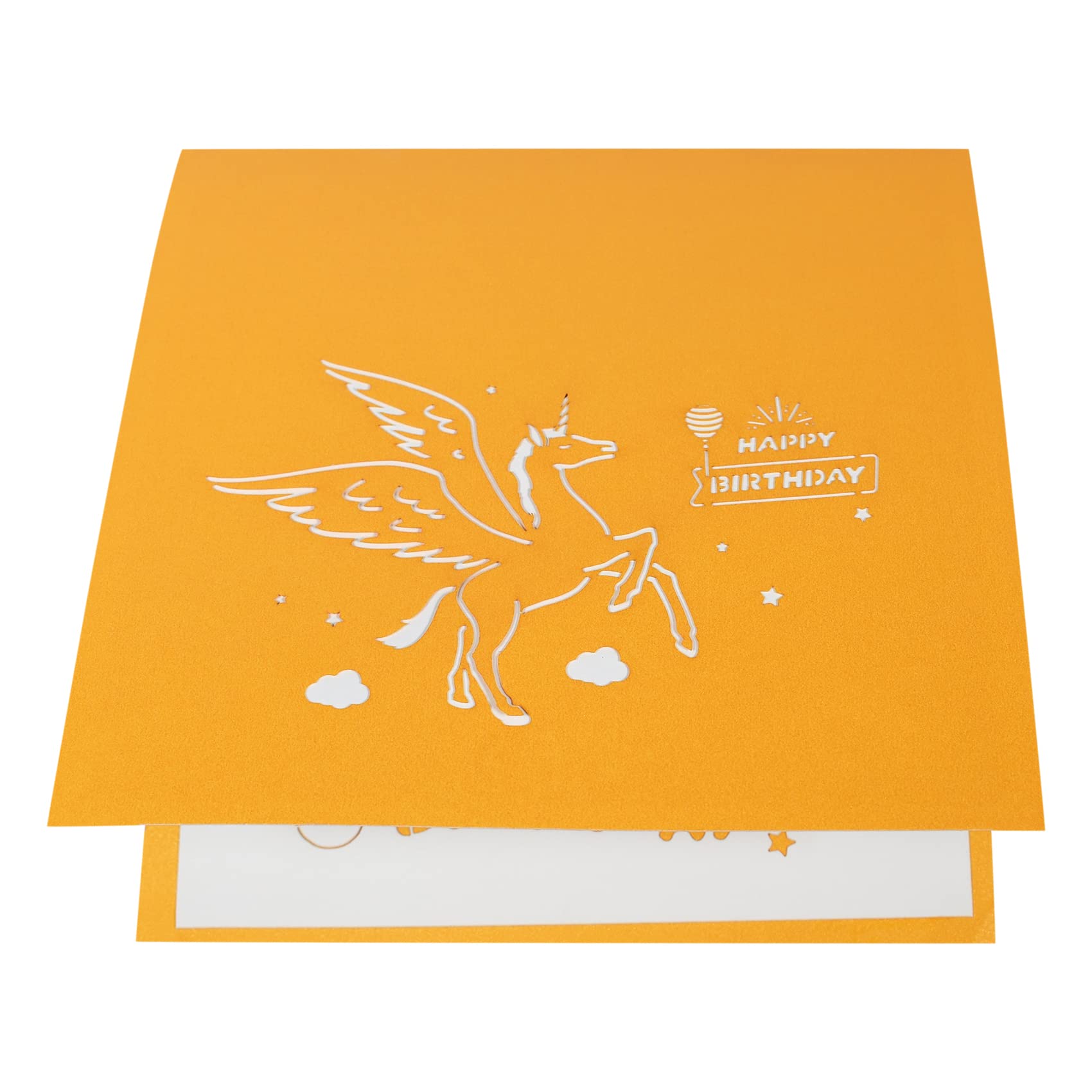 Magic Ants Pegasos Birthday Cake Pop Up Card - 3D Greeting Card, Happy Birthday Card, Funny Birthday Gift Card,Pop Up Pegasos Card,Pop Up Gift Cards,Popup Birthday Card(Gold)