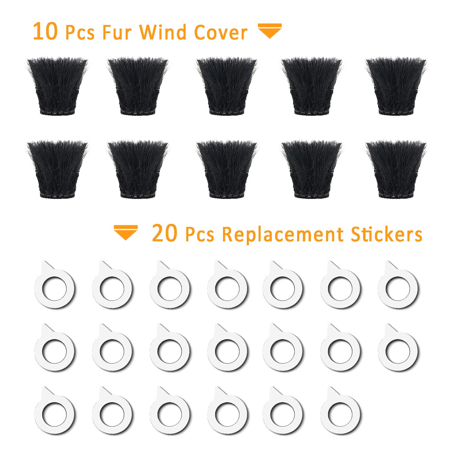 SUNMON Camera Mic Windscreen Windshield Wind Muff for DJI Osmo Action Camera,Sony RX1 RX10 RX100 Digital Compact Cameras Wind Cover (10 Pack)