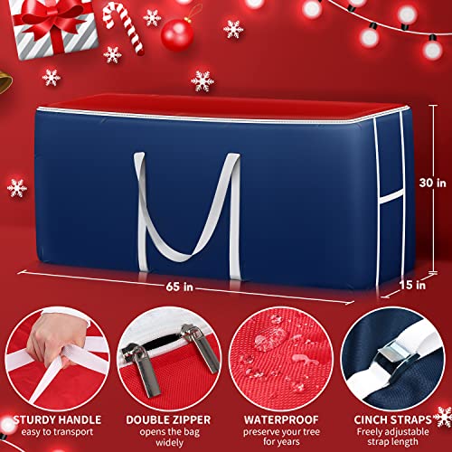 JETHAX Christmas Tree Storage Bag, Fits Up to 9 Ft Xmas Disassembled Trees, Durable 600D Oxford Fabric Material to Protect Against Dust, Moisture Reinforced Handle and Dual Zippers Wide Opening…
