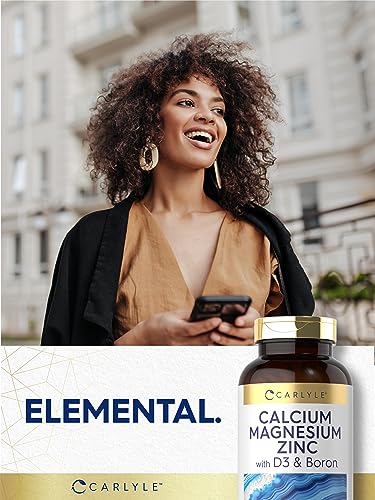 Carlyle Calcium Magnesium Zinc with Vitamin D3 and Boron | 400 Caplets | Vegetarian, Non-GMO Supplement