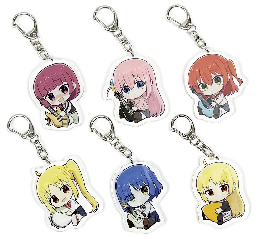 DAANAH 6Pcs the Rock Keychains Cosplay Cute Cartoon Anime Keyrings