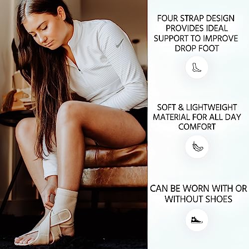 Dosh AFO Foot Drop Brace - AFO - Drop Foot Brace for Walking with Shoes - Ankle Foot Orthosis for Foot Drop (Right - One Size)