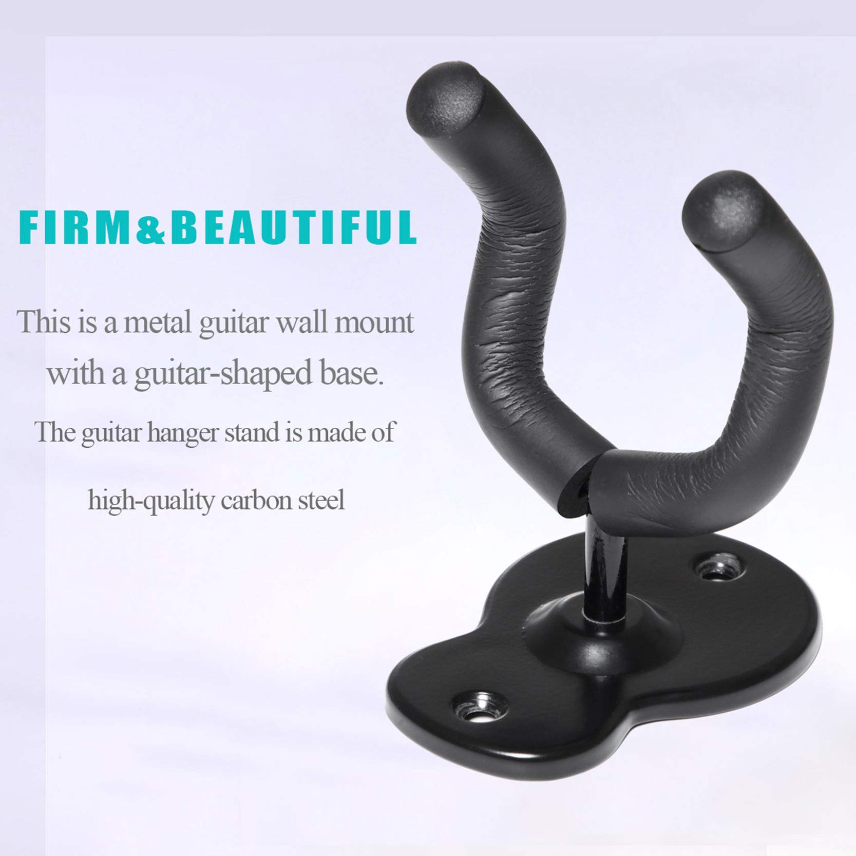 WOGOD Guitar Wall Mount Hangers, Guitar Wall Hanger 2 Pack,Guitar Hanger Wall Mount for Home and Studio