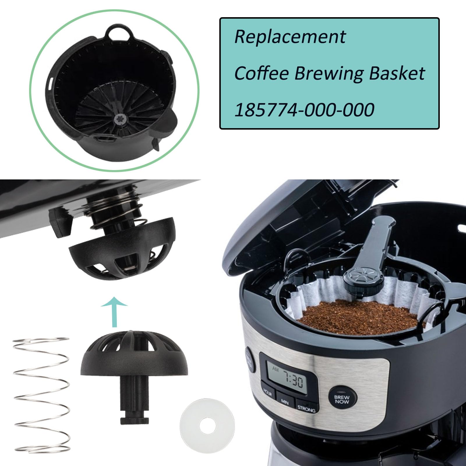 Coffee Machine Brew Basket Replacement Parts for Mr. Coffee Brew Basket 185774-000-000